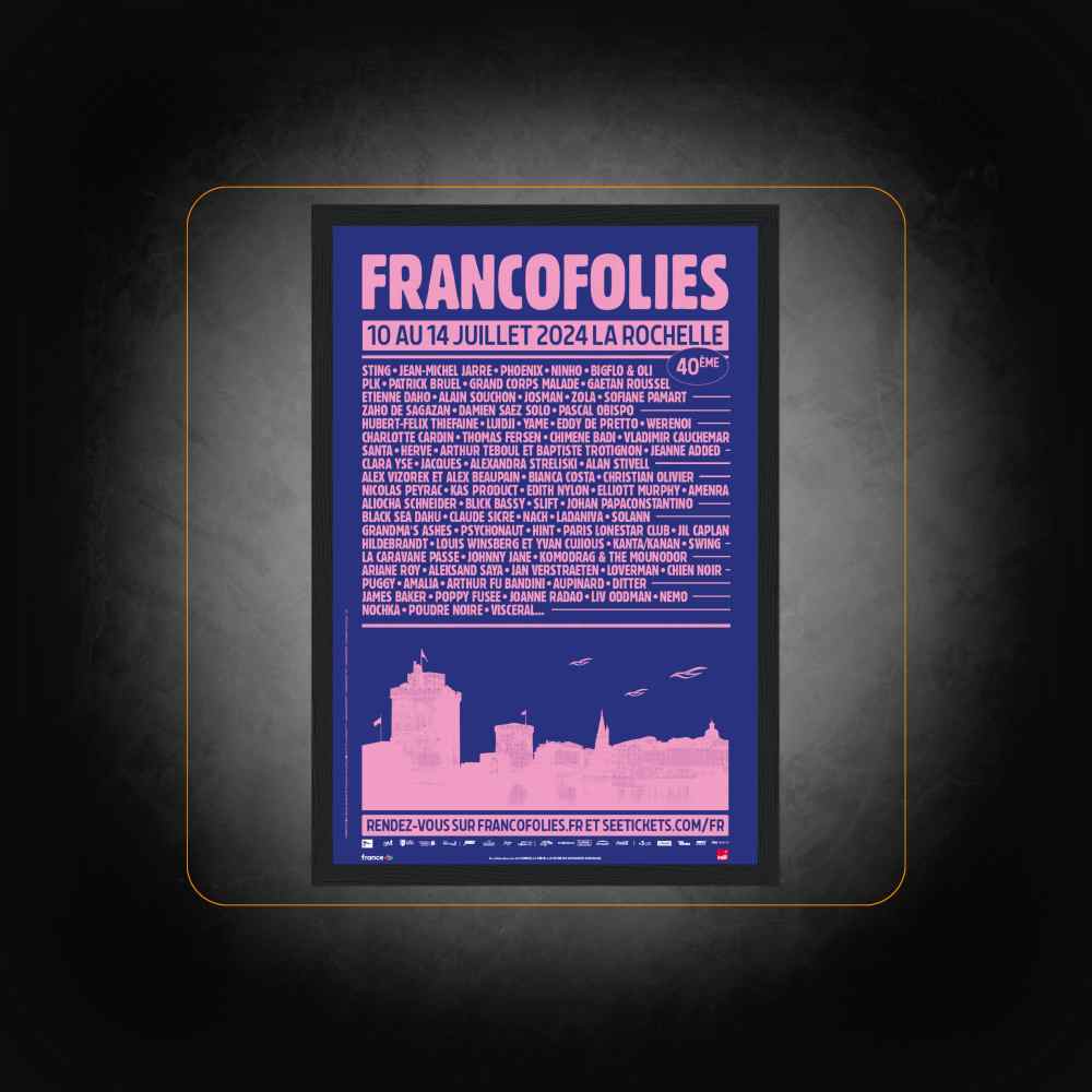 Affiche Personnalisée Festival Francofolies 2024 – OFFSTAGE