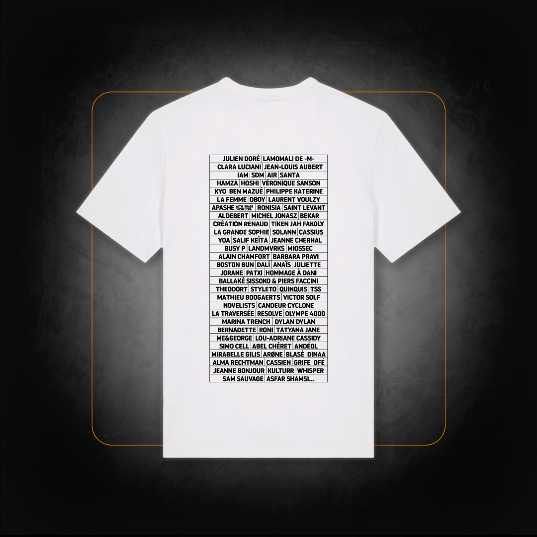 White Line-Up T-Shirt 2025 - Francofolies – OFFSTAGE