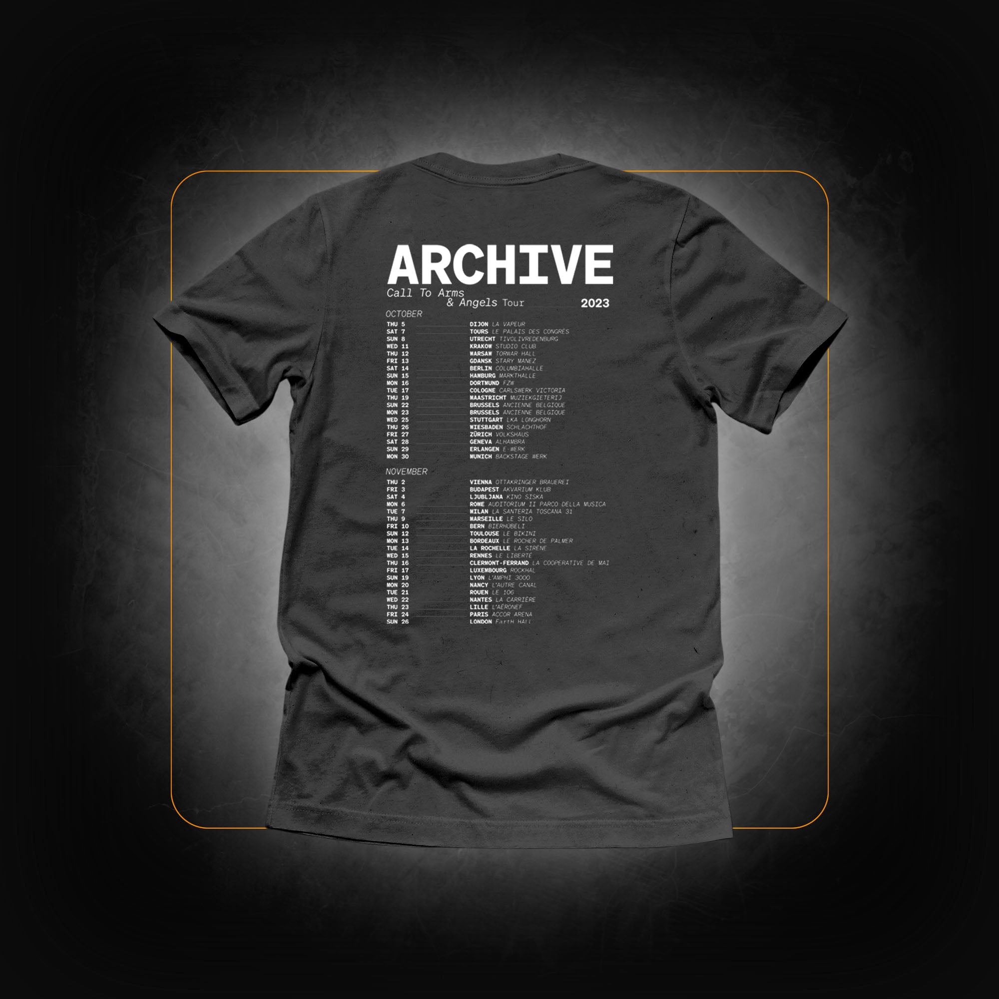 Black tour t-shirt - Archive – OFFSTAGE