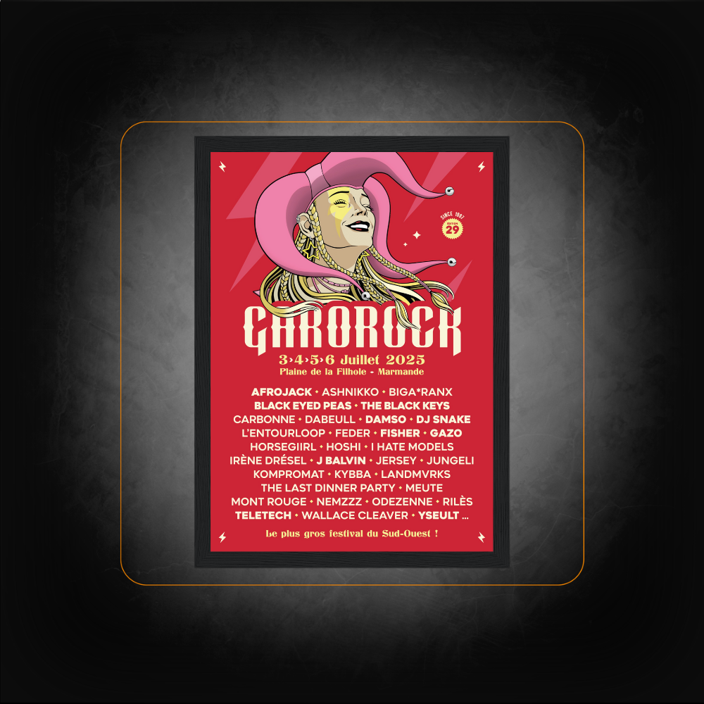 Affiche Festival Garorock 2025 Personnalisée - Garorock – OFFSTAGE