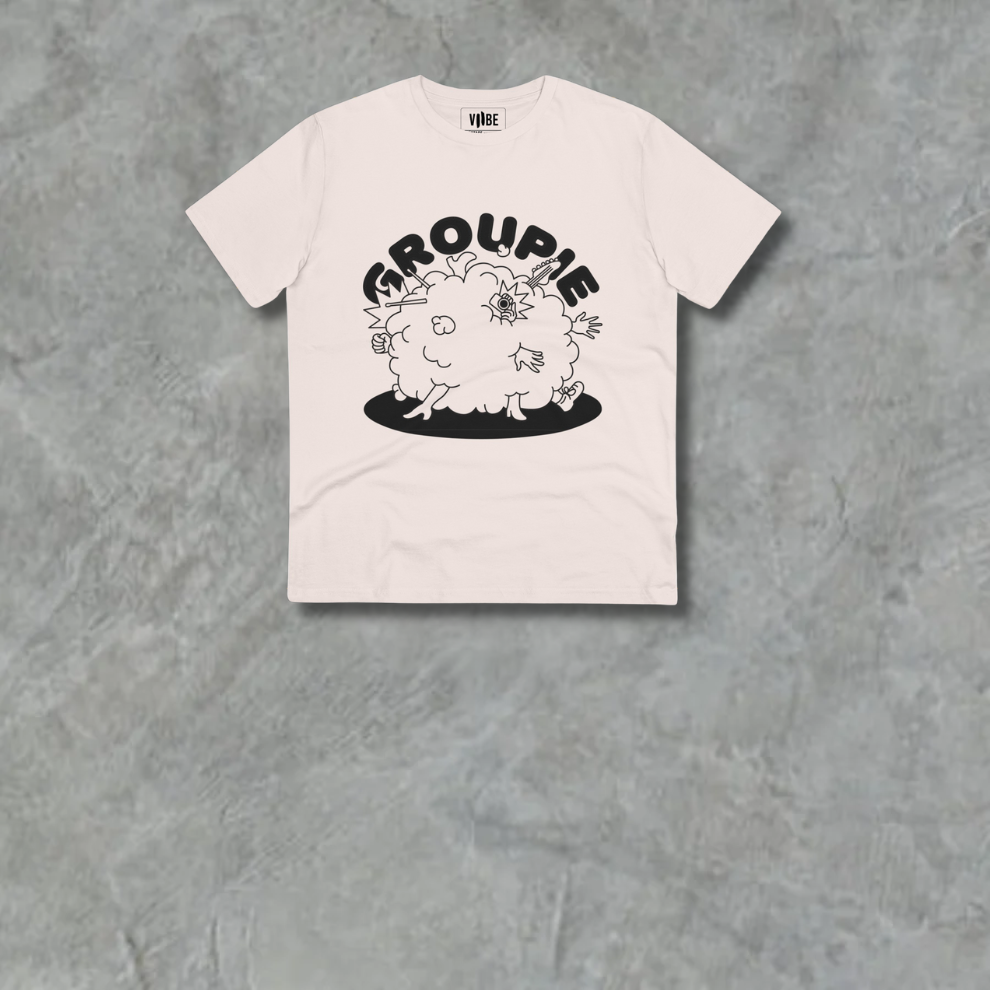 T-Shirt Blanc Vintage Logo Groupie - VIIBE – OFFSTAGE